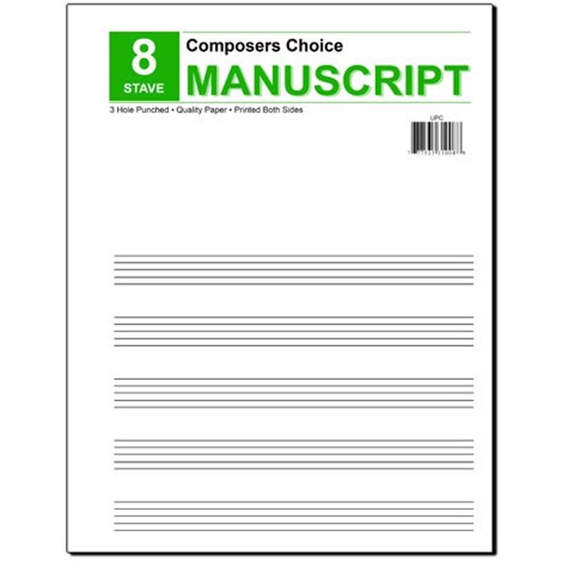 8 Wide Stave Manuscript Paper | Tapestry Music