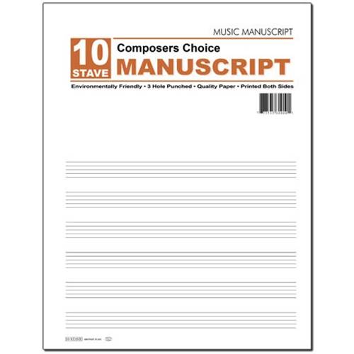 10 Stave Manuscript Paper | Tapestry Music